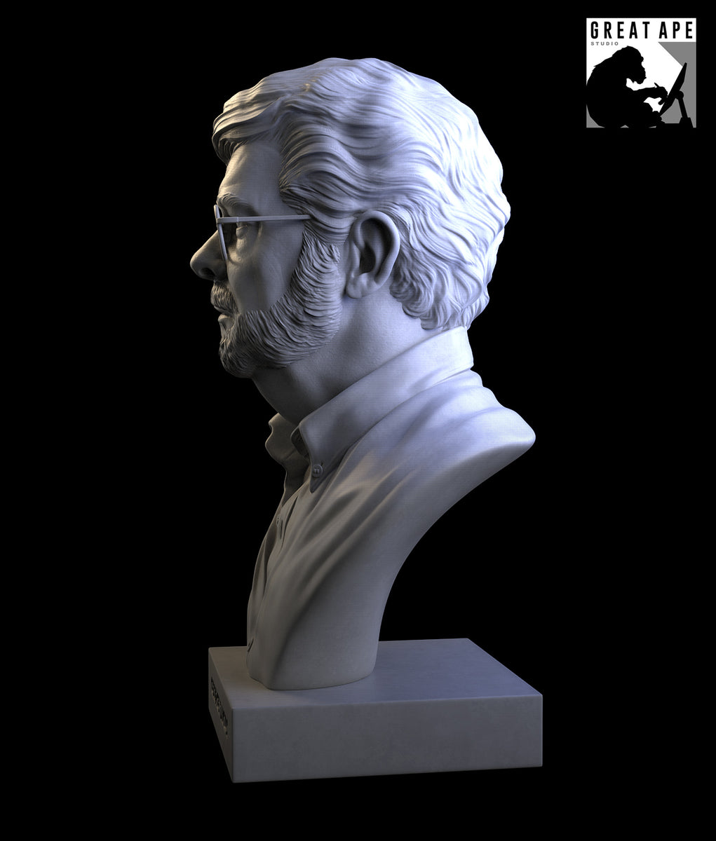 George Lucas bust model for 3D printing (.STL file download) – Great ...