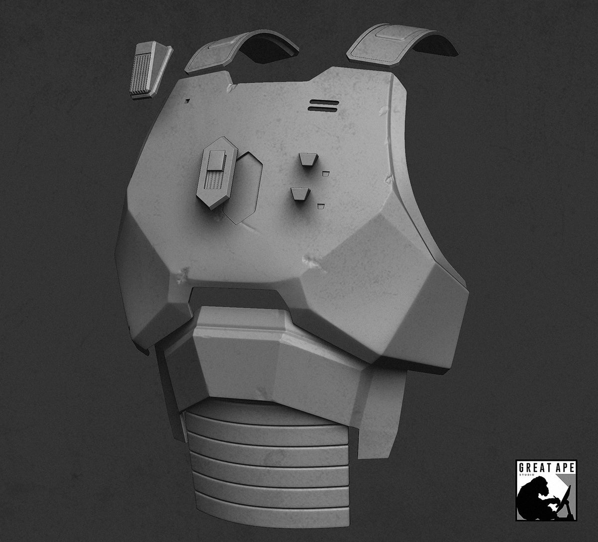 Heavy Infantry Mandalorian 'Paz Vizsla' chest & ab armor model for 3D ...